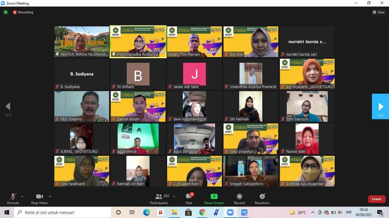 SIKAPI MBKM, FKIP UNIVET SELENGGARAKAN WEBINAR IMPLEMENTASI MERDEKA BELAJAR KAMPUS MERDEKA ...